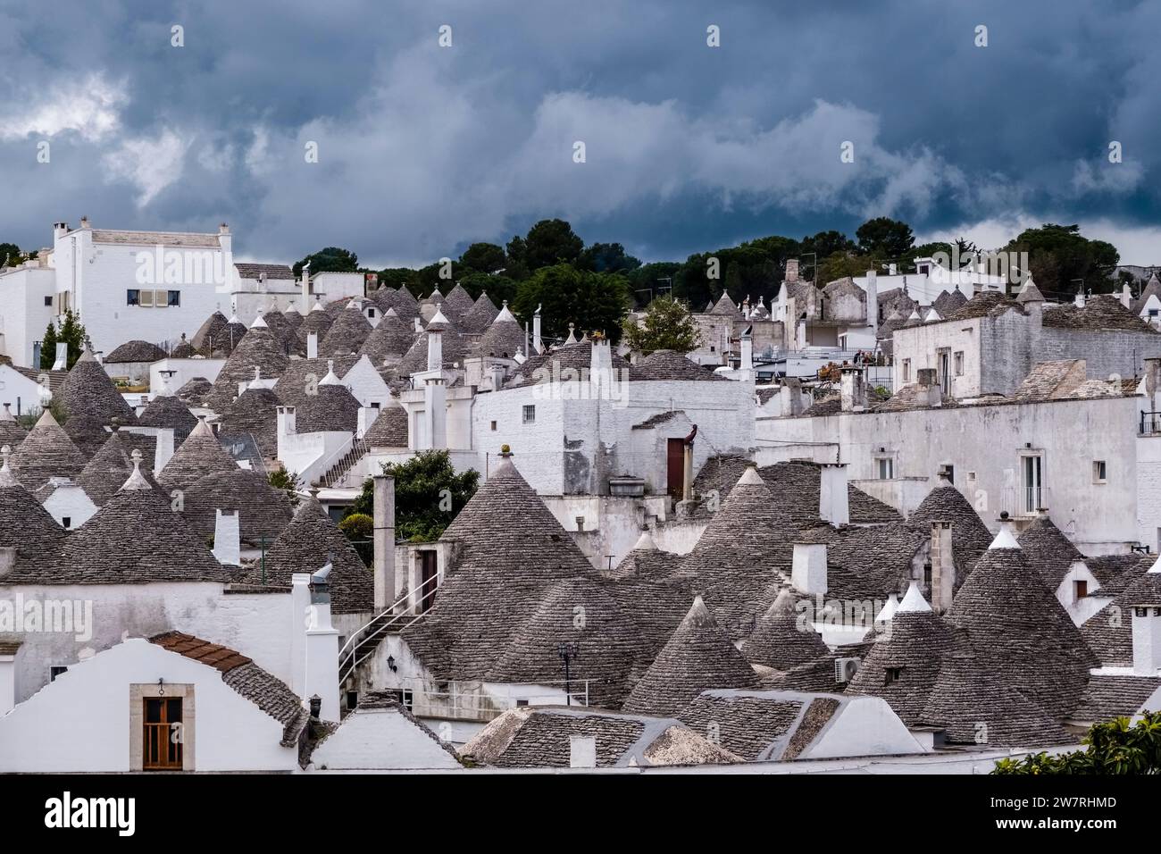 Alberobello is famous for its Trulli, the traditional cone-shaped stone ...
