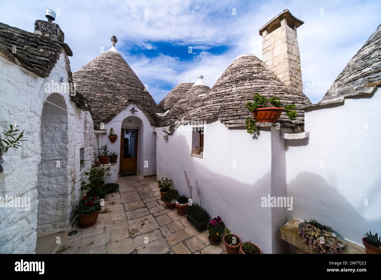 Alberobello is famous for its Trulli, the traditional cone-shaped stone ...