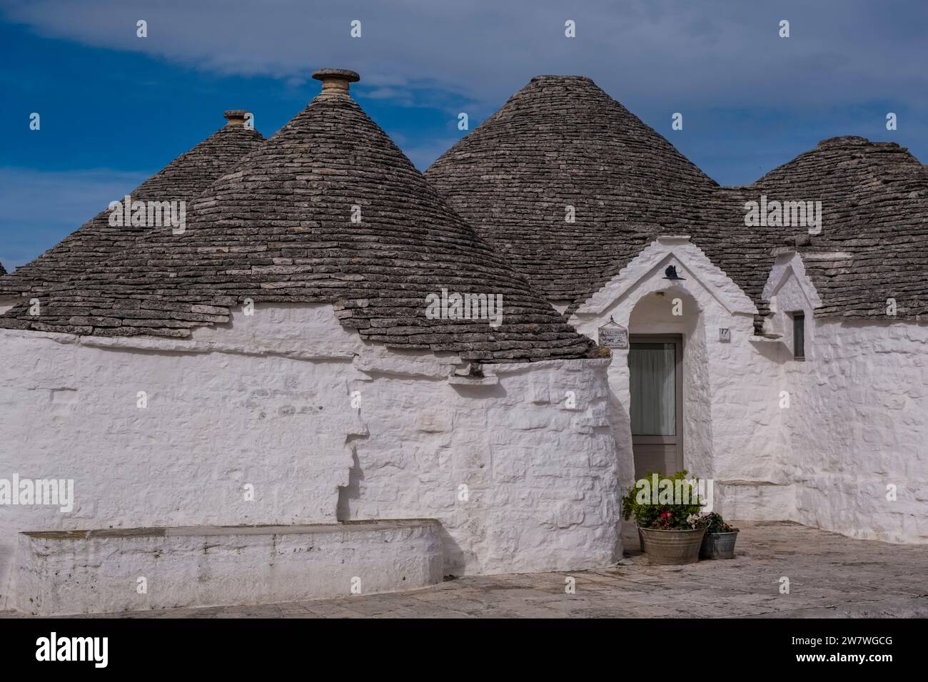 Alberobello is famous for its Trulli, the traditional cone-shaped stone ...