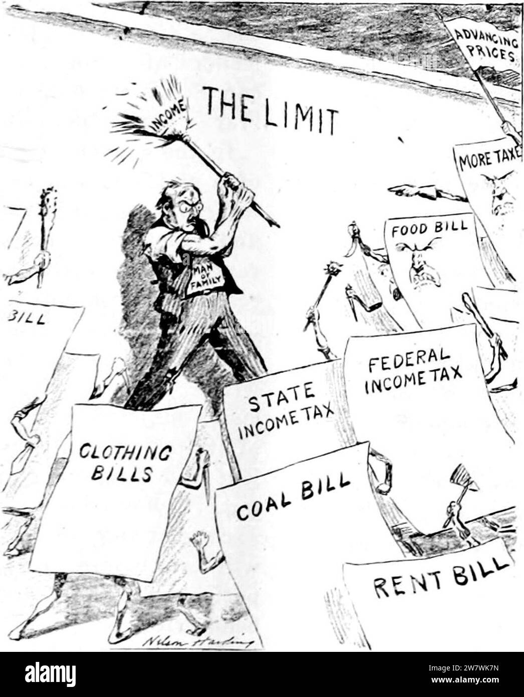 With His Back to the Wall (Nelson Harding Stock Photo - Alamy