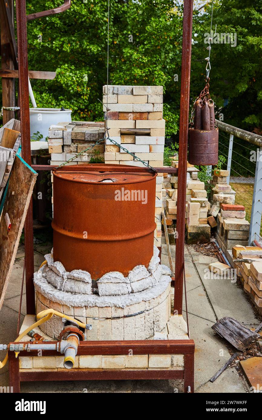 Rustic DIY Pottery Kiln in Natural Setting Stock Photo - Alamy
