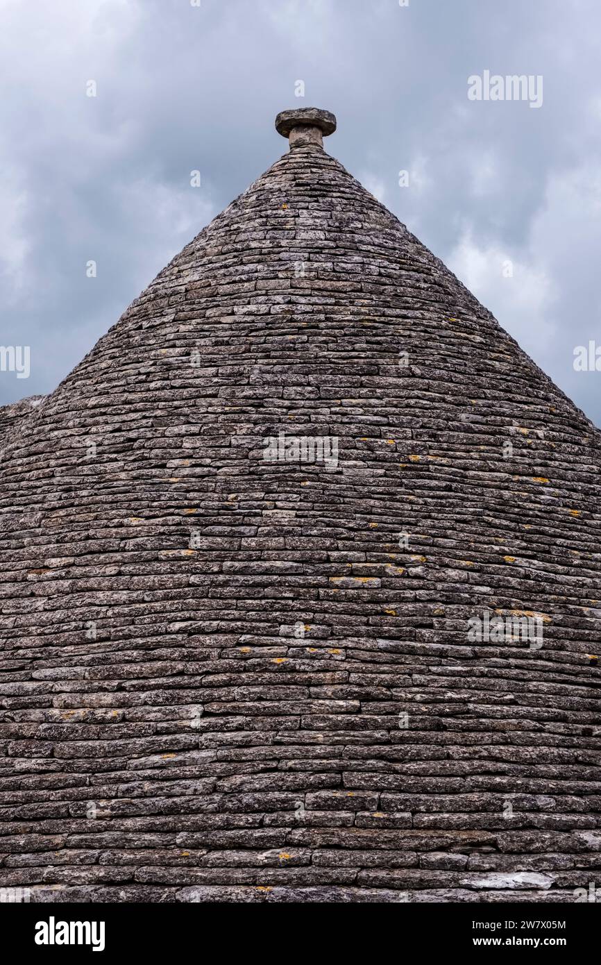 Detail of Trulli, the traditional cone-shaped stone houses that are ...