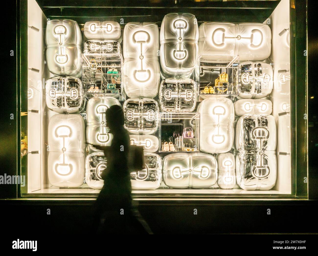 Window display of the Gucci store on Fifth Avenue in New York on ...