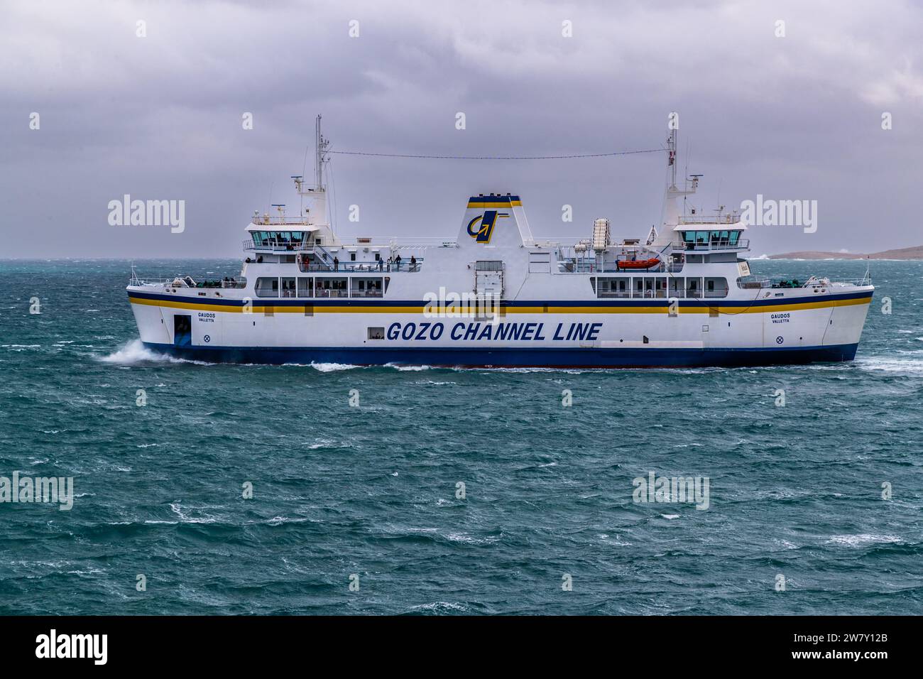 Ferry crossing between Gozo and Malta with the Gozo Channel Line past ...