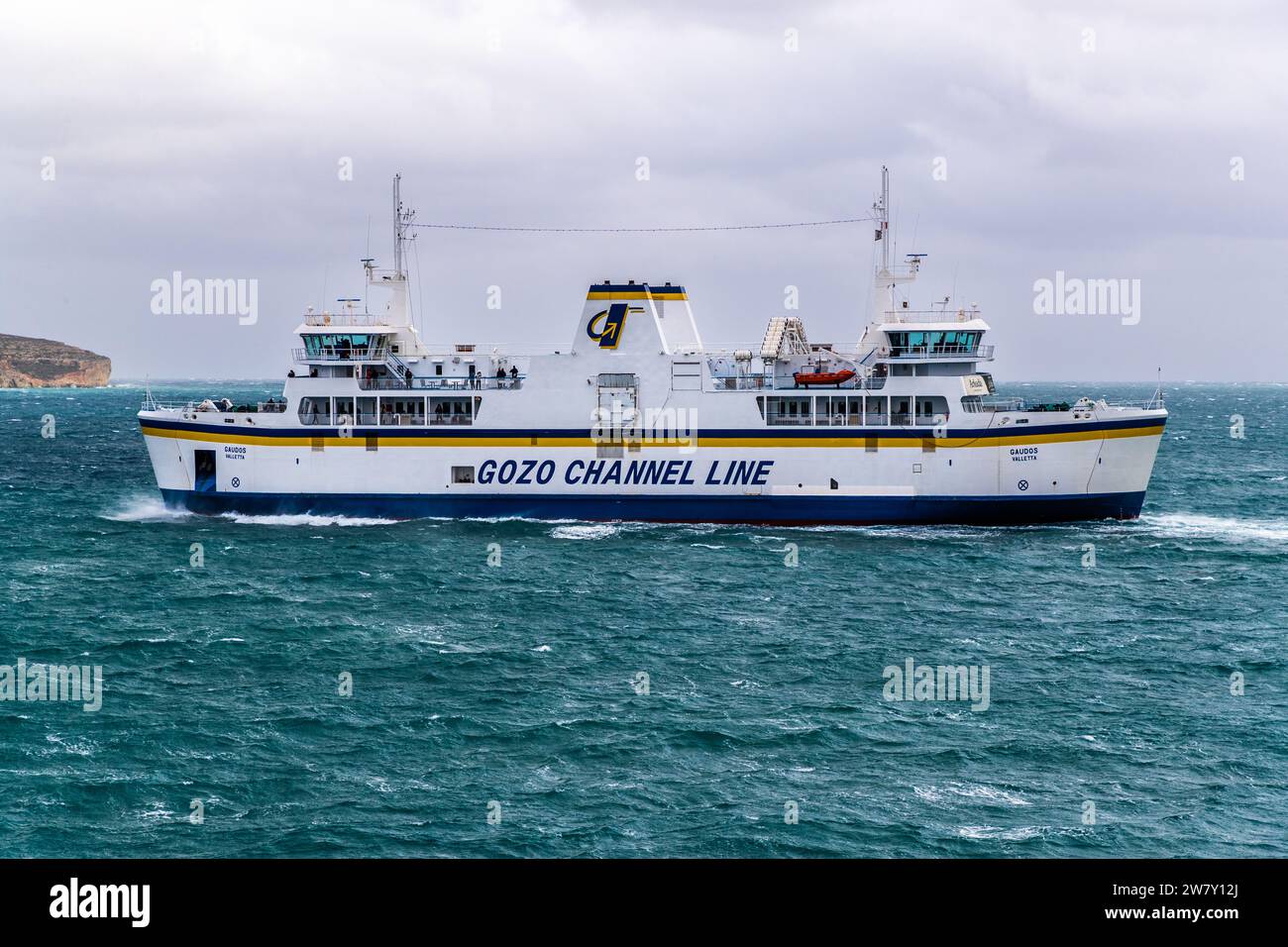 Ferry crossing between Gozo and Malta with the Gozo Channel Line past ...