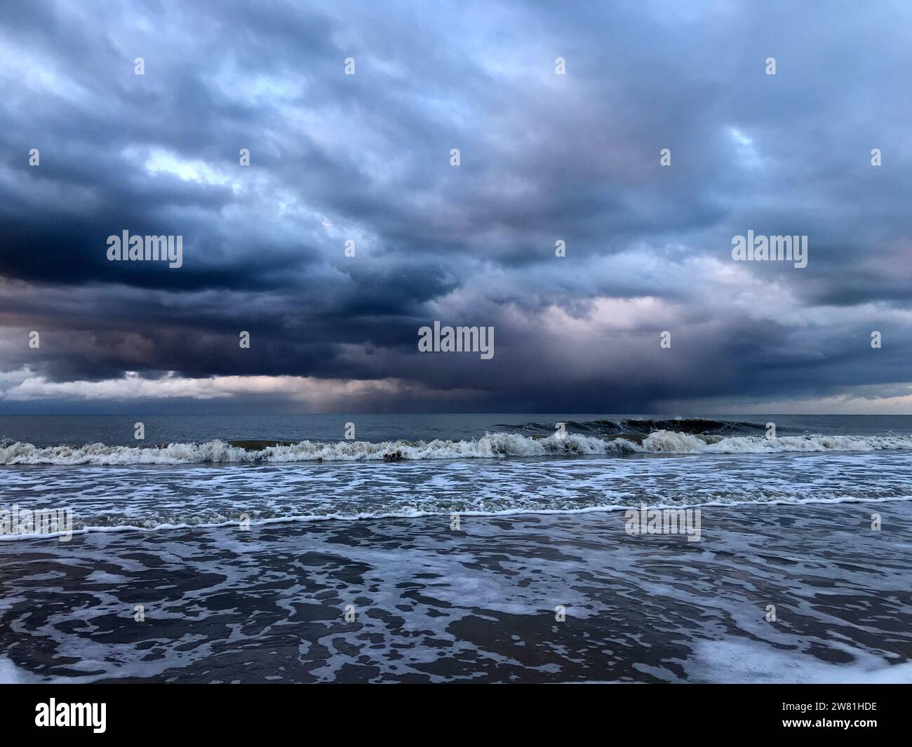 English Channel. Normandy. Beautiful clouds are coming from the ...