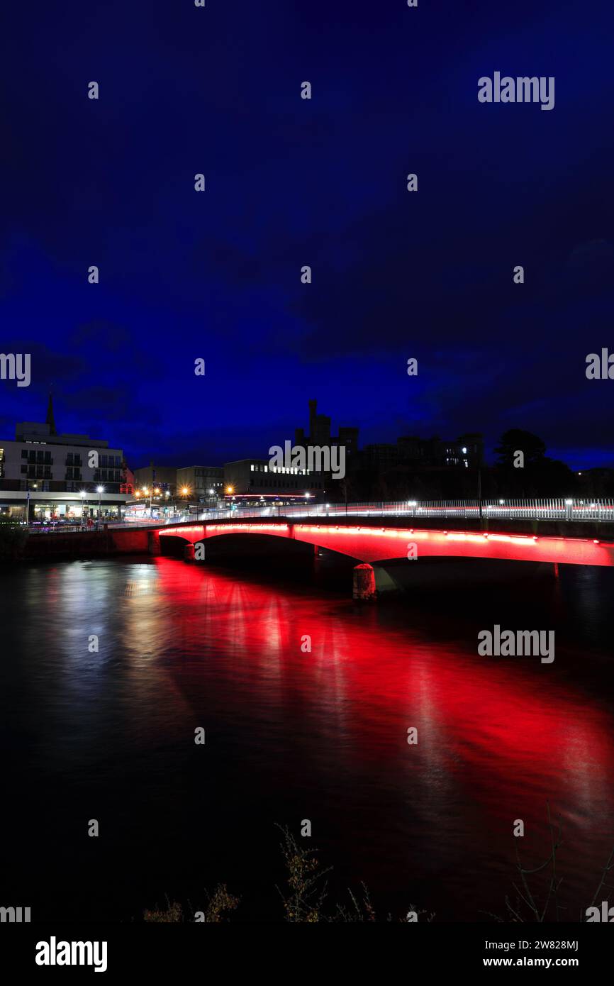The Ness bridge over the River Ness in Inverness city, Scotland, UK ...