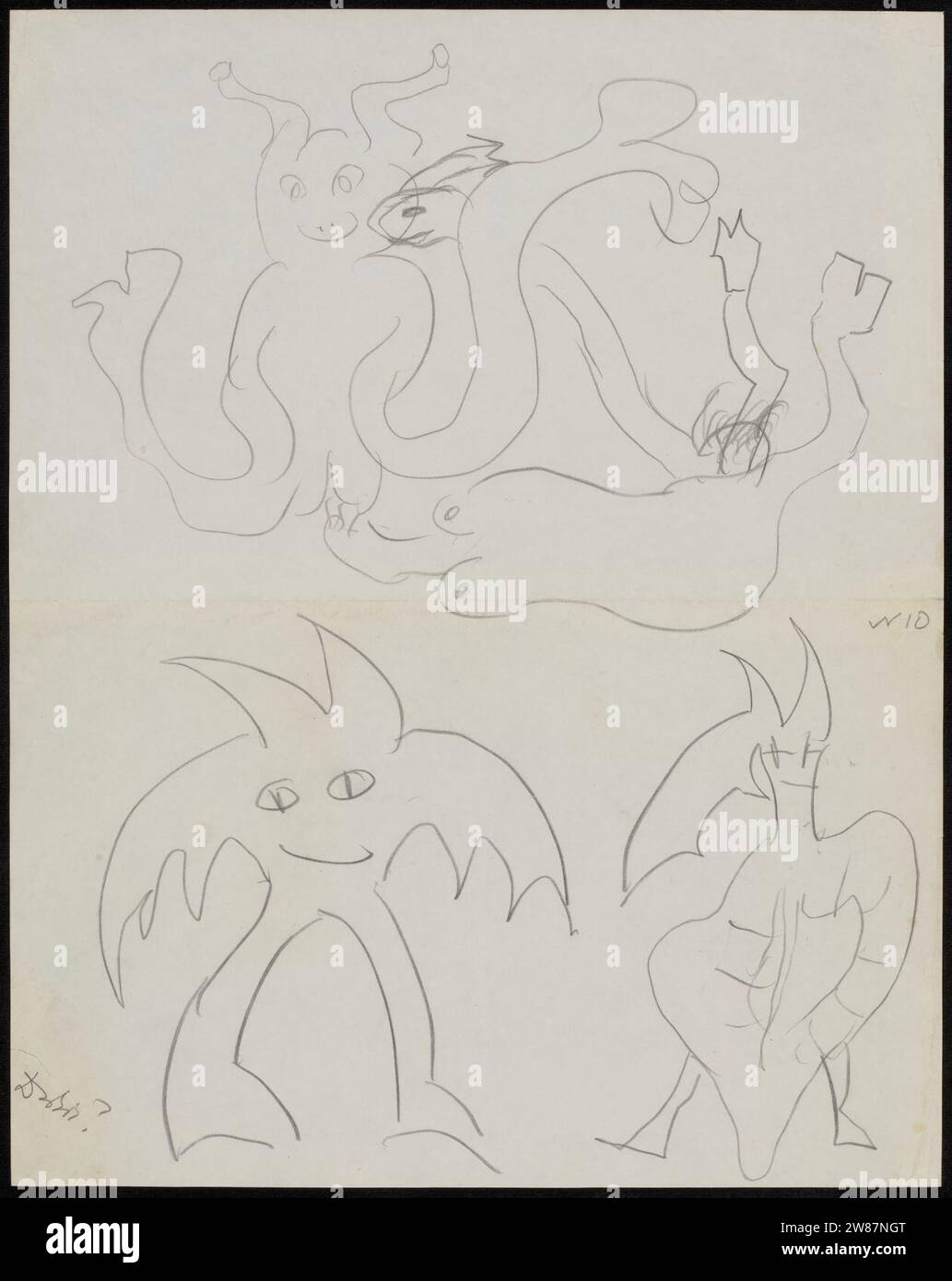 Witkacy - Szkice dwóch postaci fantastycznych - 1929 Stock Photo - Alamy