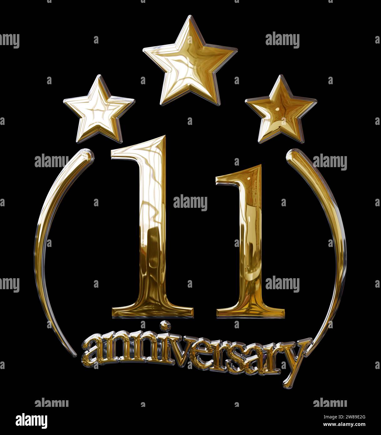 11 YEARS ANNIVERSARY GOLD Stock Photo - Alamy