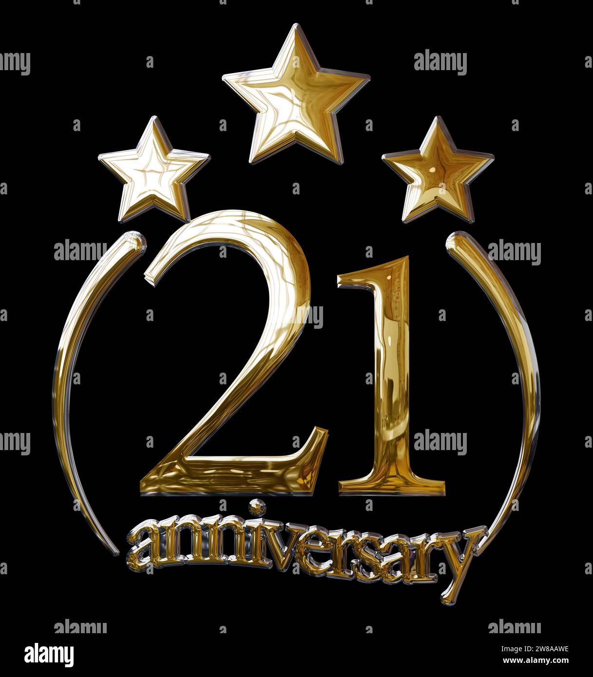 21 year ribbon anniversary hi-res stock photography and images - Alamy