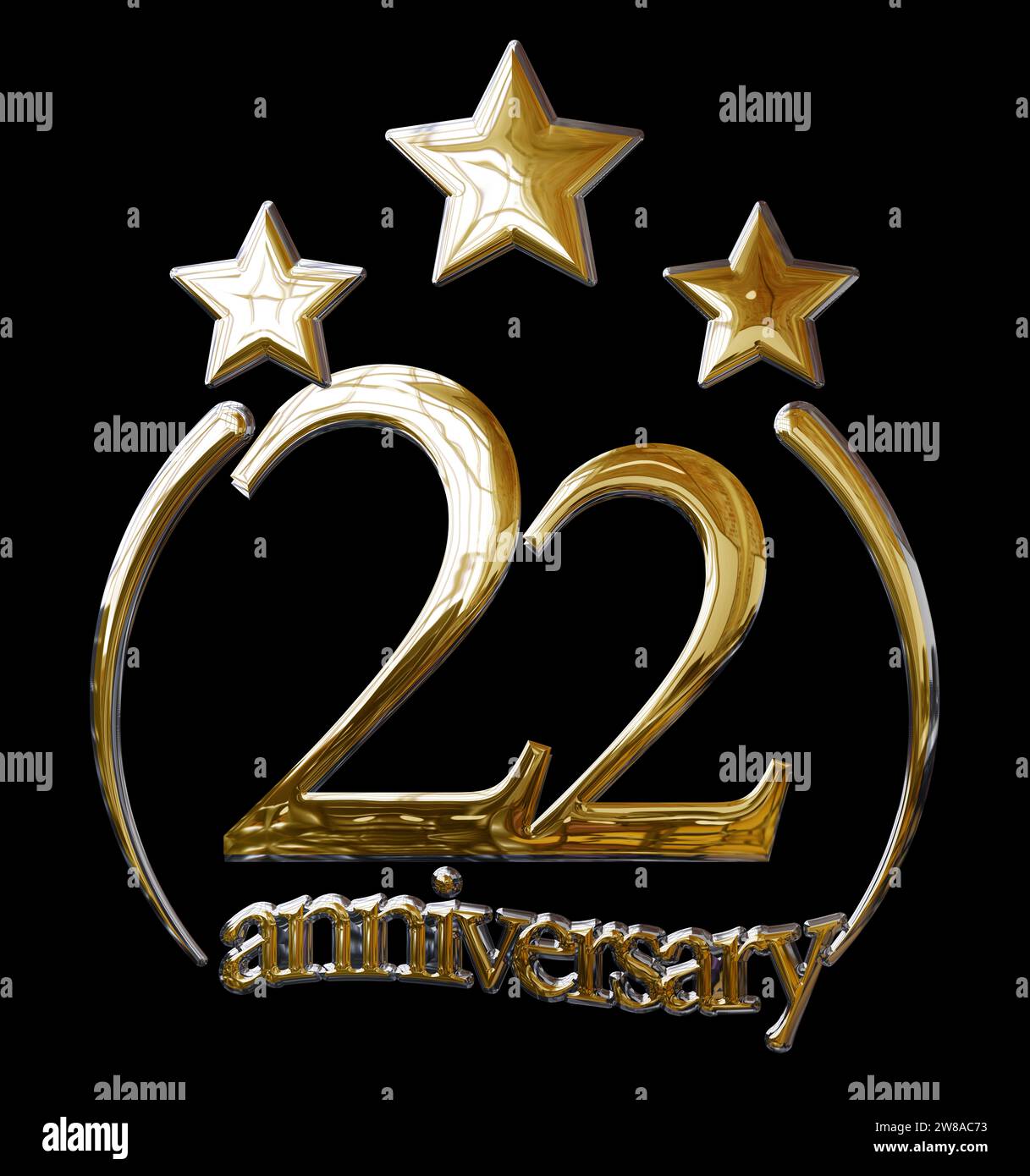 22 YEARS ANNIVERSARY GOLD Stock Photo - Alamy