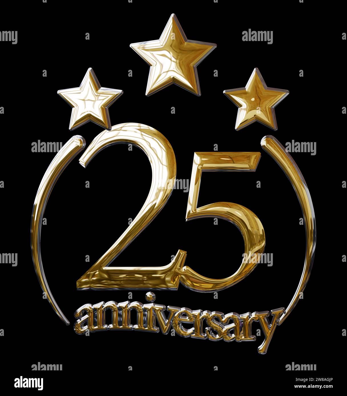 25 YEARS ANNIVERSARY GOLD Stock Photo - Alamy