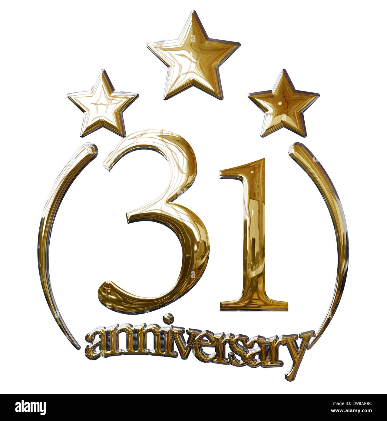 31 YEARS ANNIVERSARY GOLD Stock Photo - Alamy