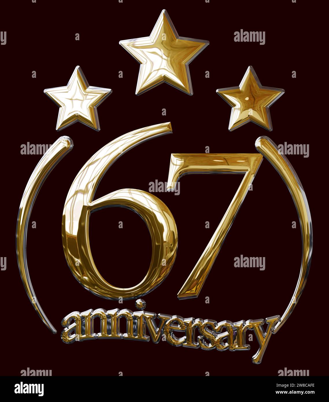 67 YEARS ANNIVERSARY GOLD Stock Photo - Alamy
