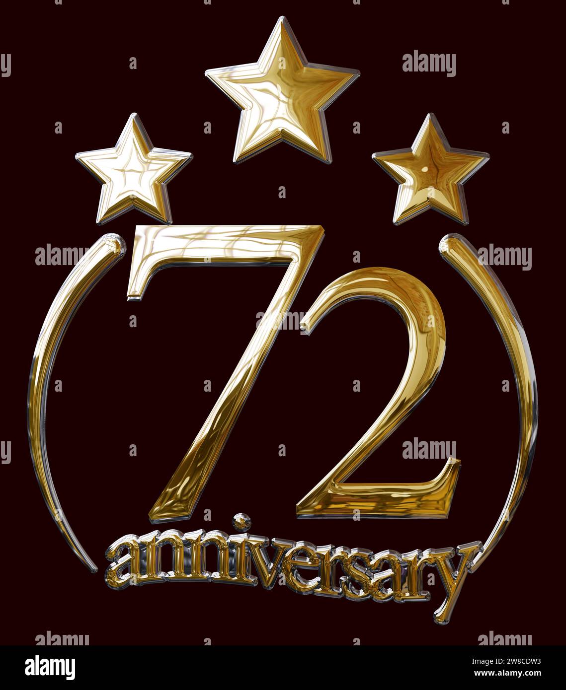 72 YEARS ANNIVERSARY GOLD Stock Photo - Alamy