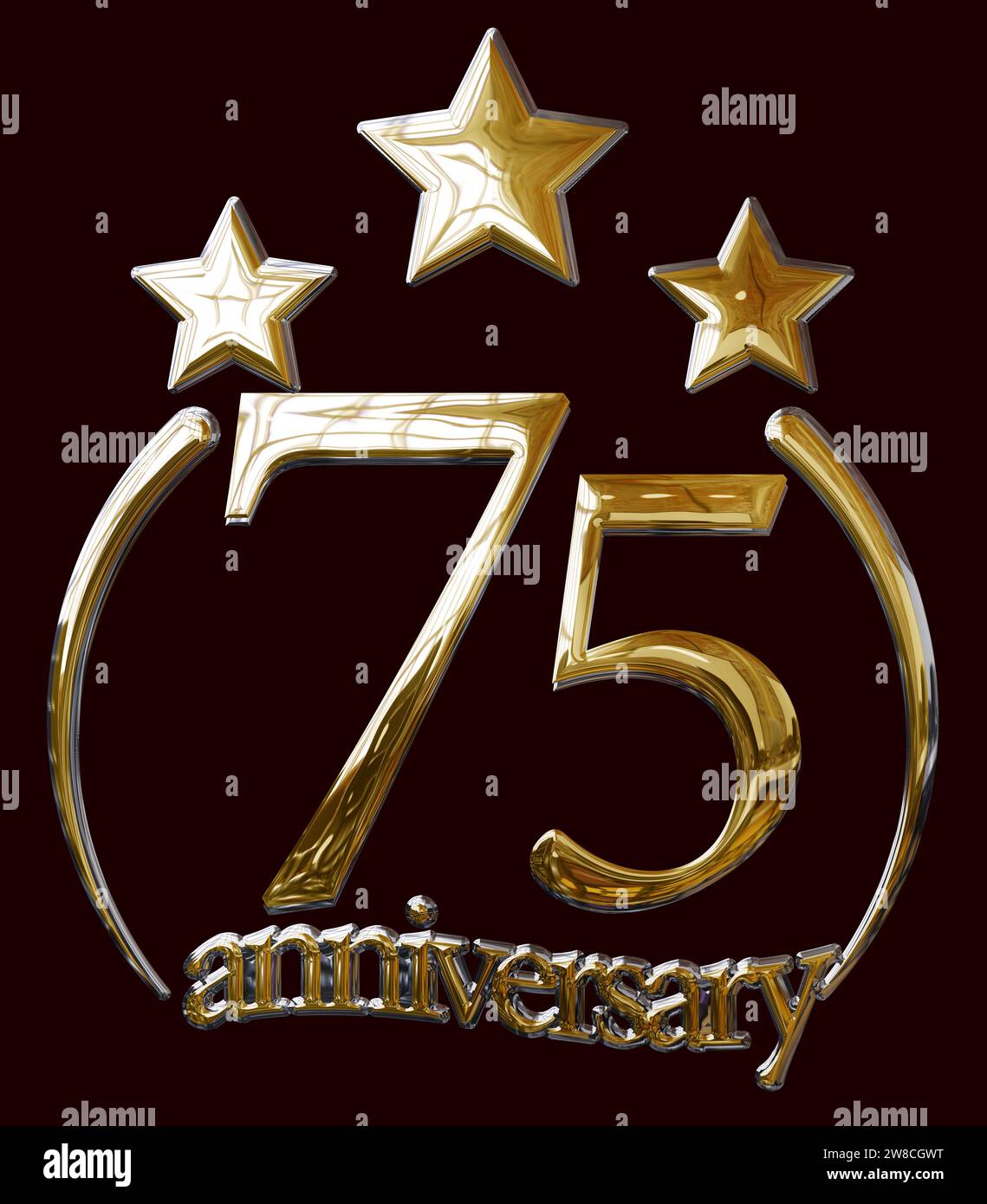 75 YEARS ANNIVERSARY GOLD Stock Photo - Alamy