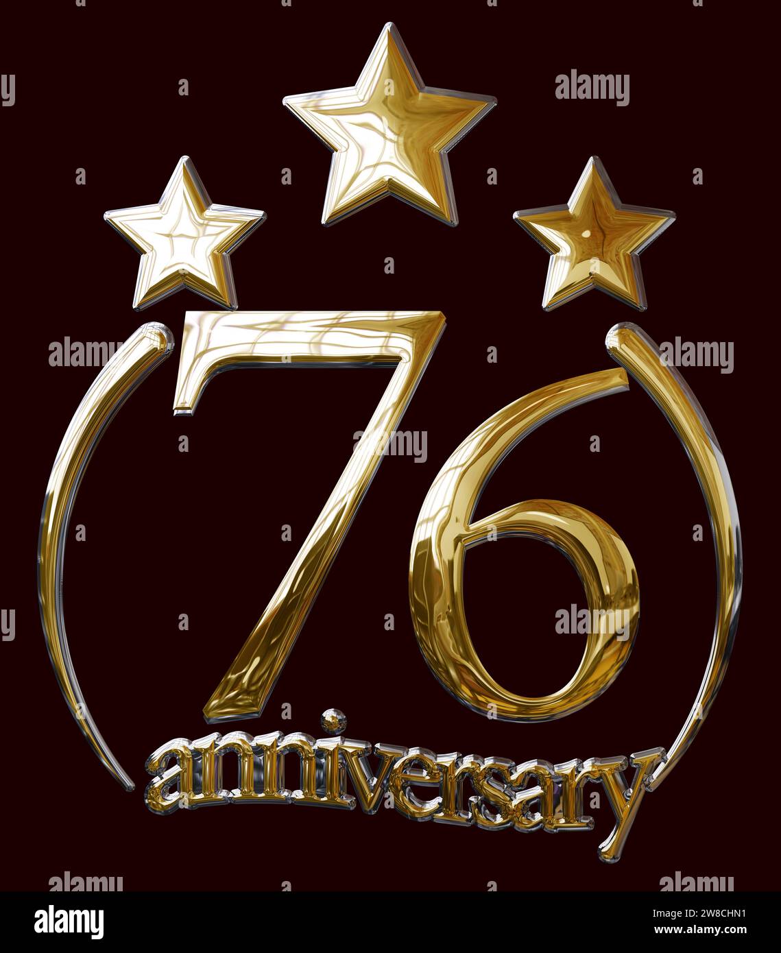 76 YEARS ANNIVERSARY GOLD Stock Photo - Alamy