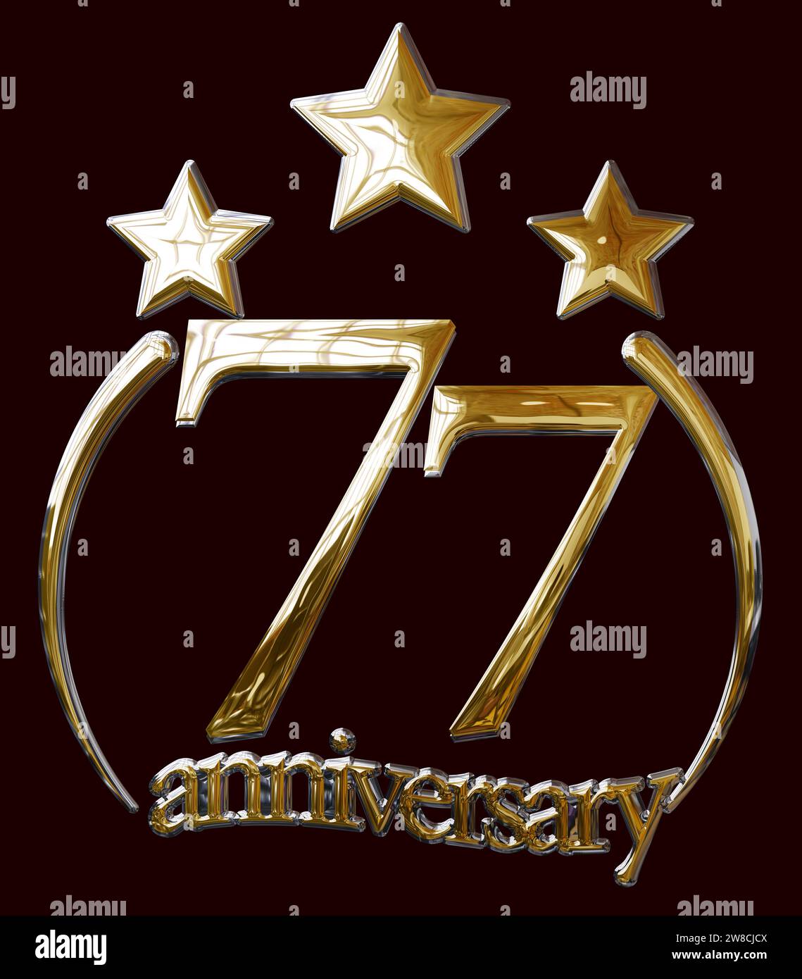 Happy birthday years 77 anniversary of the birthday hi-res stock ...