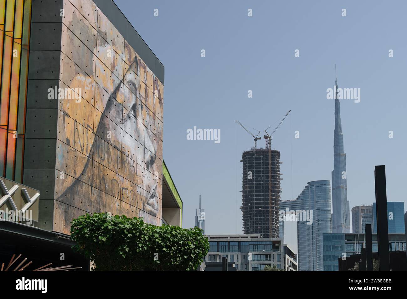 Side profile of a woman’s face by Rone at d3, Dubai Design District ...