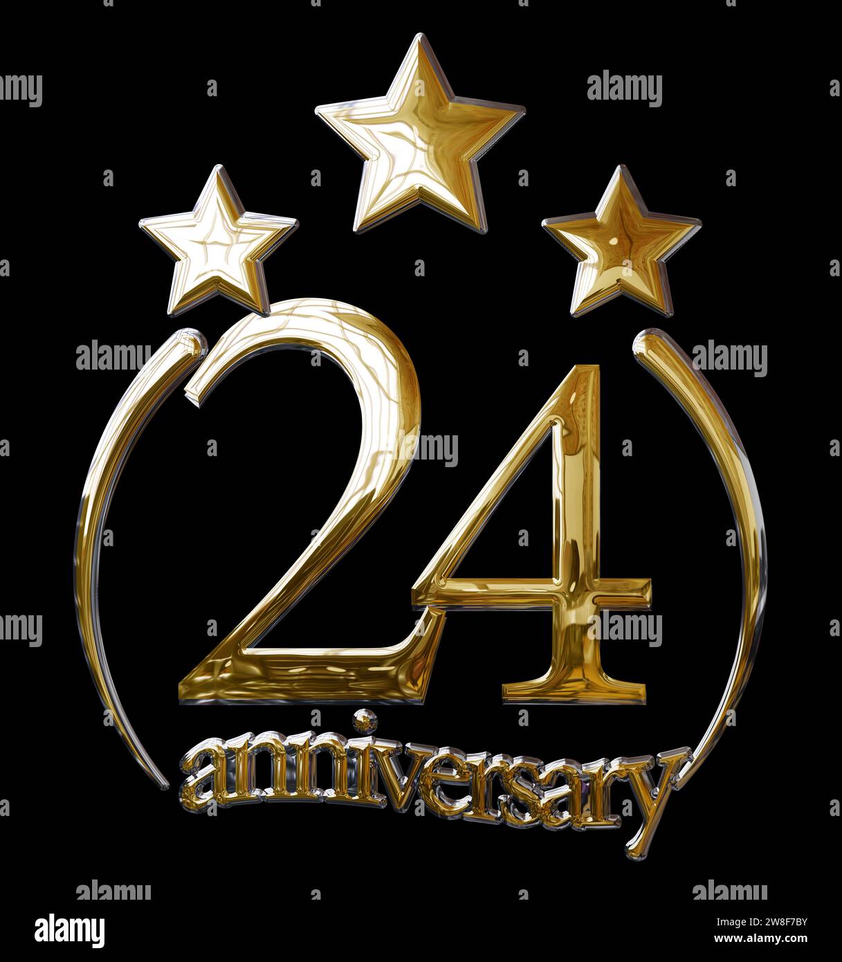 24 YEARS ANNIVERSARY GOLD Stock Photo - Alamy
