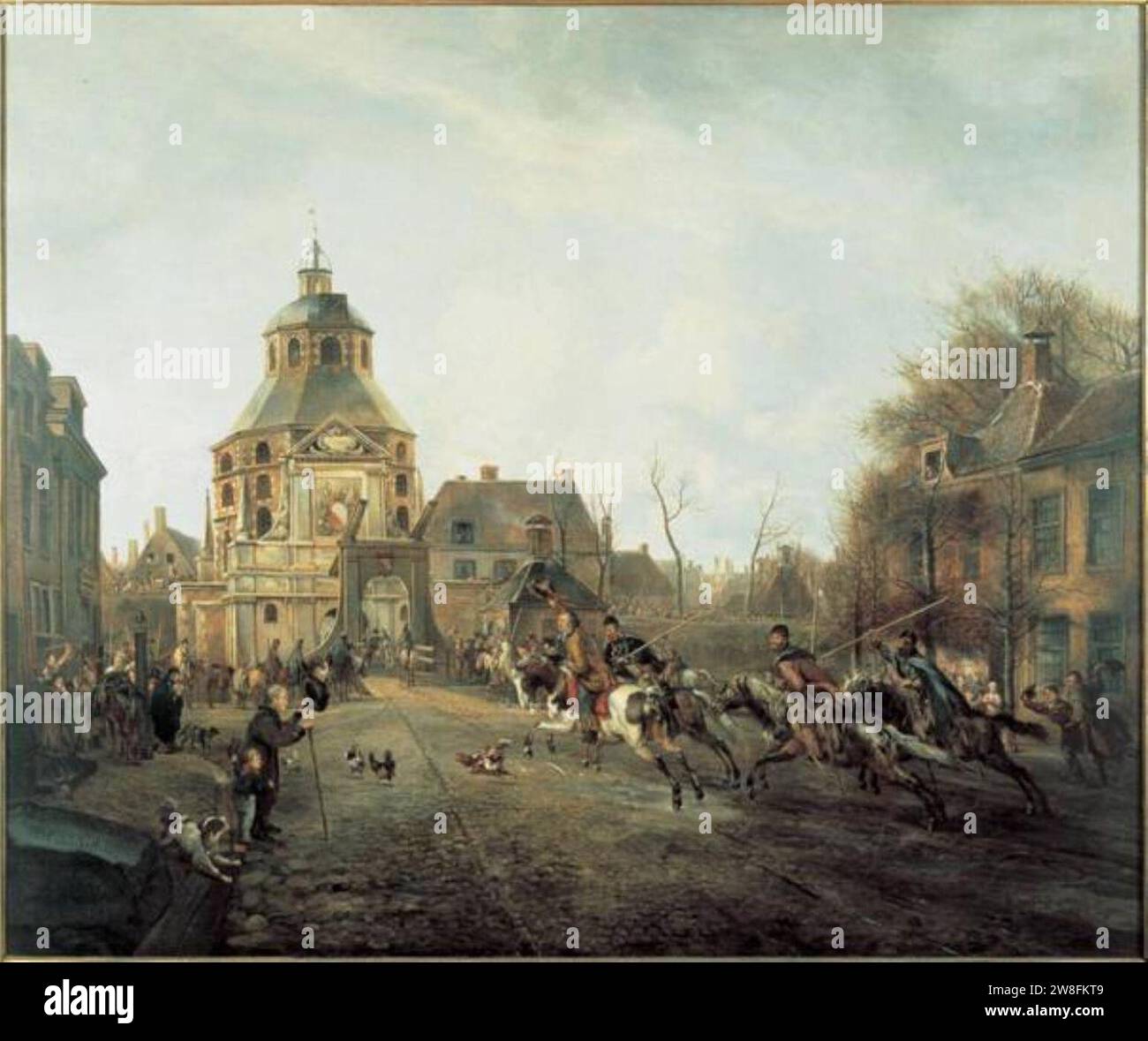 Wittevrouwenpoort te Utrecht in 1813 door Pieter Gerardus van Os Stock ...