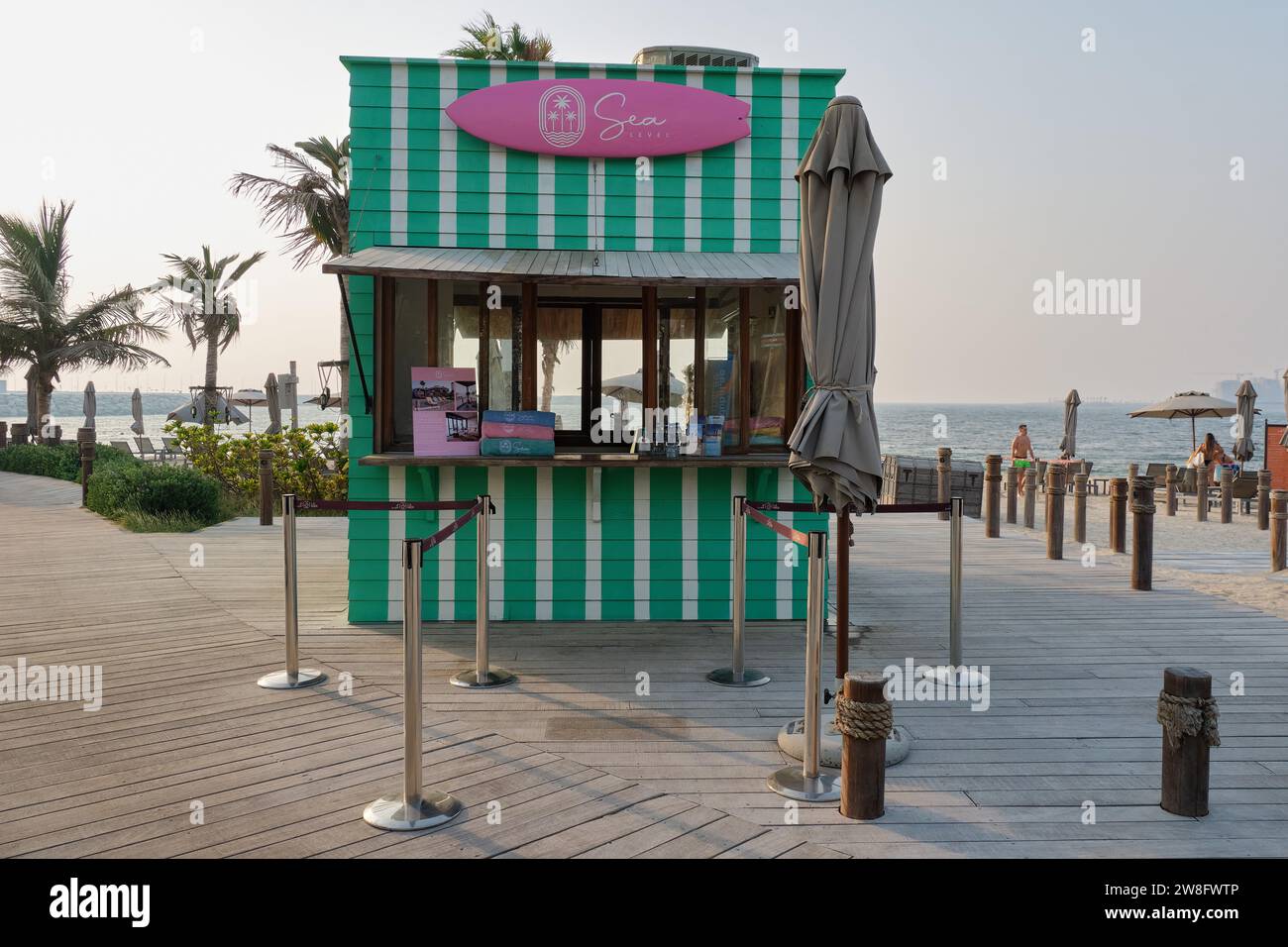 Sea Level beach club sales hut in the beachfront destination of La Mer ...