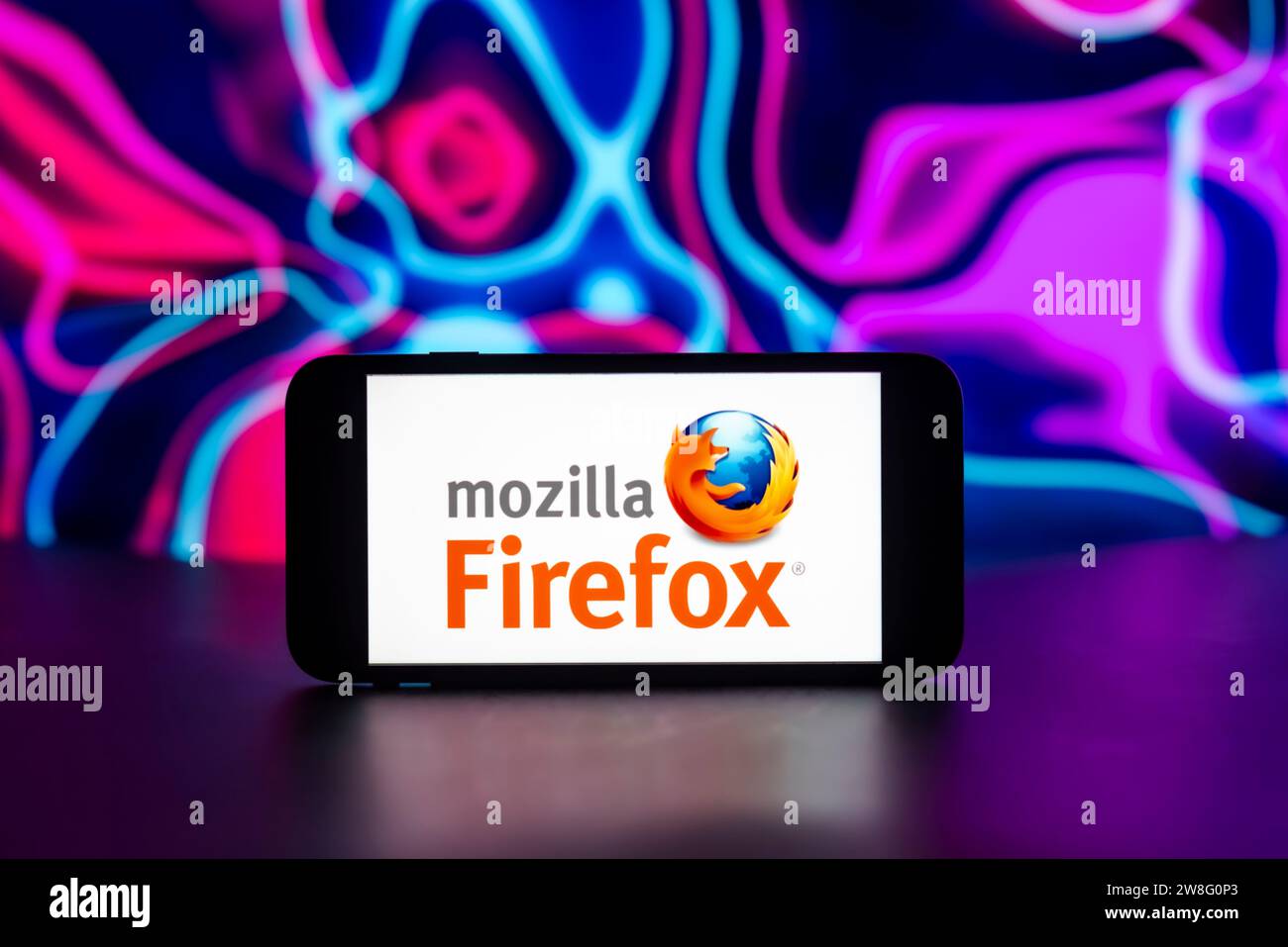 In this photo illustration, the Mozilla Firefox logo is seen displayed ...