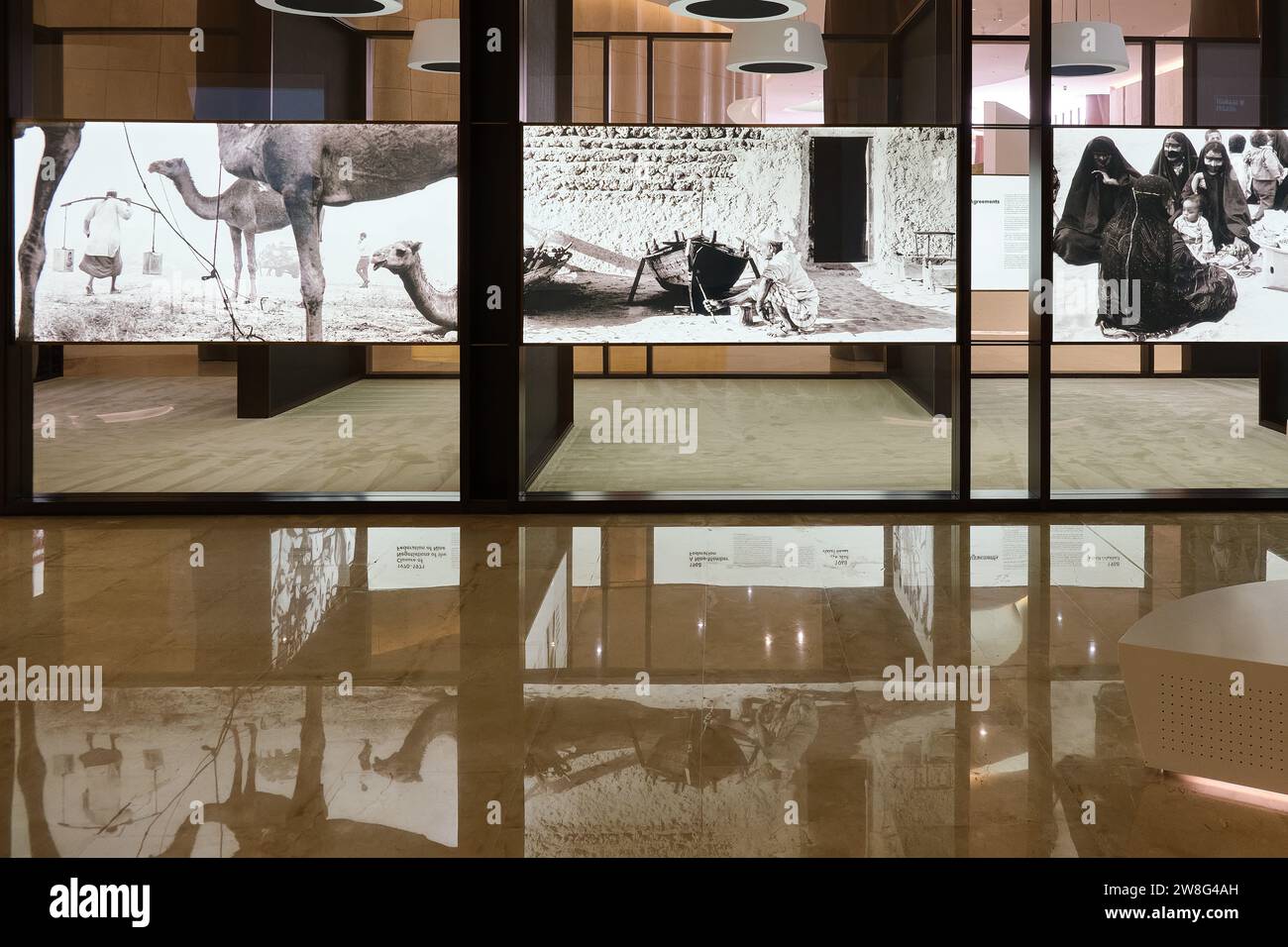 The Unifying The Emirates exhibition inside the modern Etihad Museum in ...