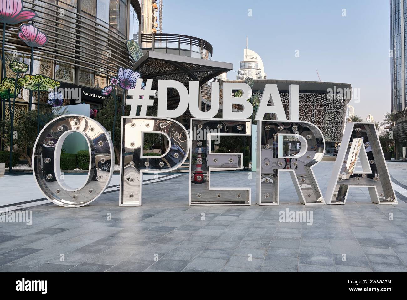 Dubai Opera house sign, Dubai, UAE Stock Photo - Alamy