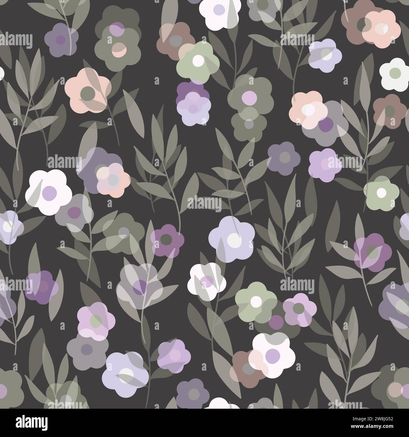 Seamless floral pattern with roses based on traditional folk art ...