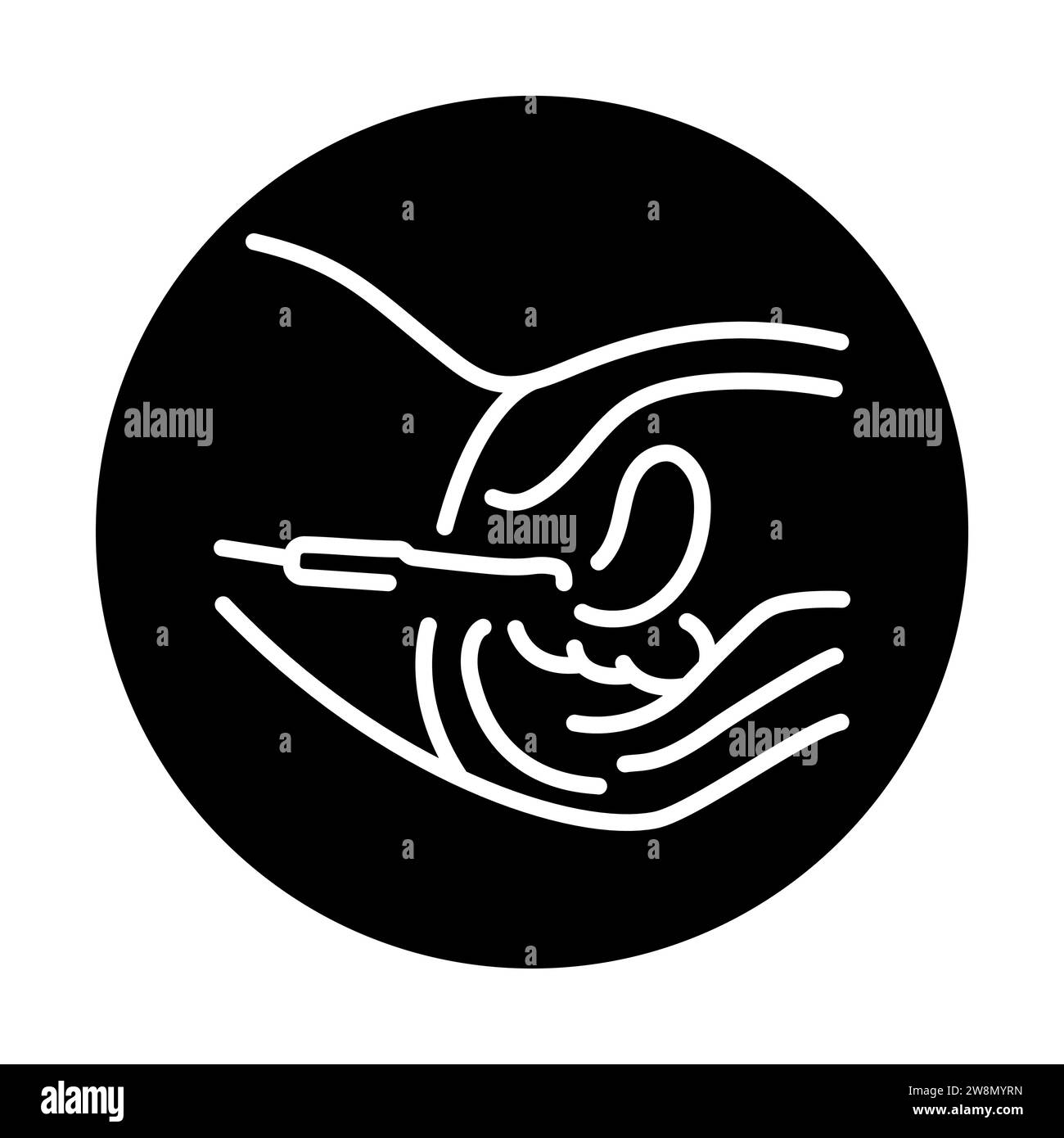 Gynecology ultrasound black line illustration Stock Vector Image & Art ...
