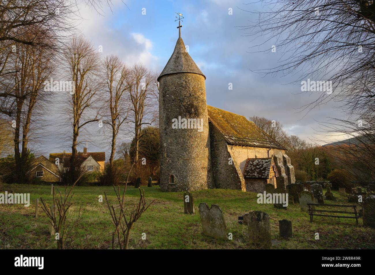 St Peter parish church Southease near Lewes East Sussex England UK ...