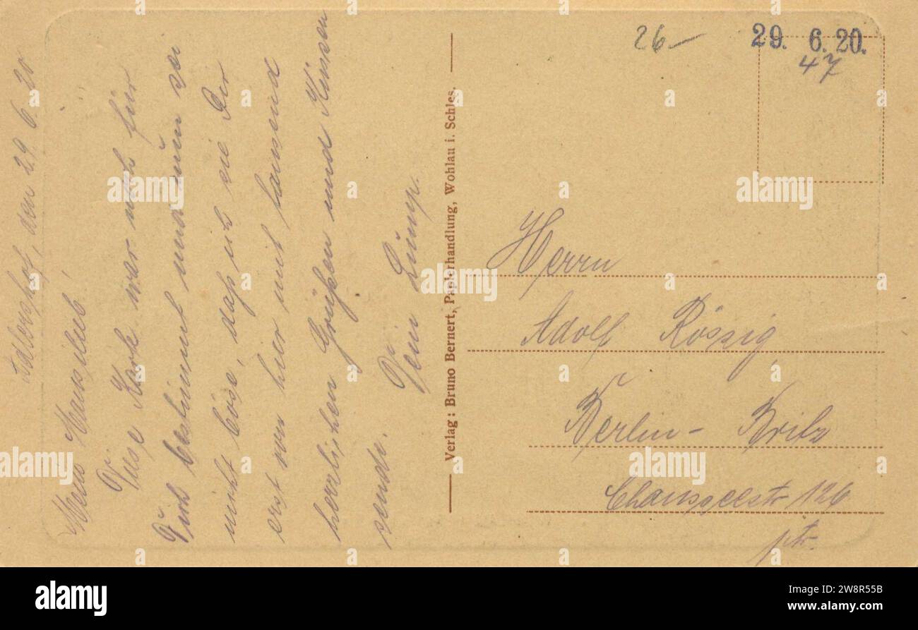 Wohlau, Schlesien - Ringstraßenansicht (back Stock Photo - Alamy