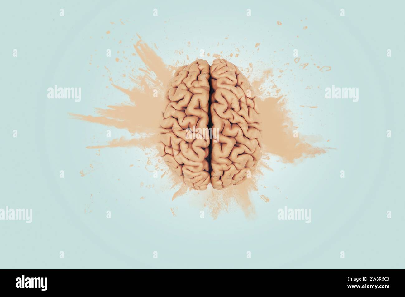 Creative Thinking And Brain Explosion With Splashes. Think Different ...