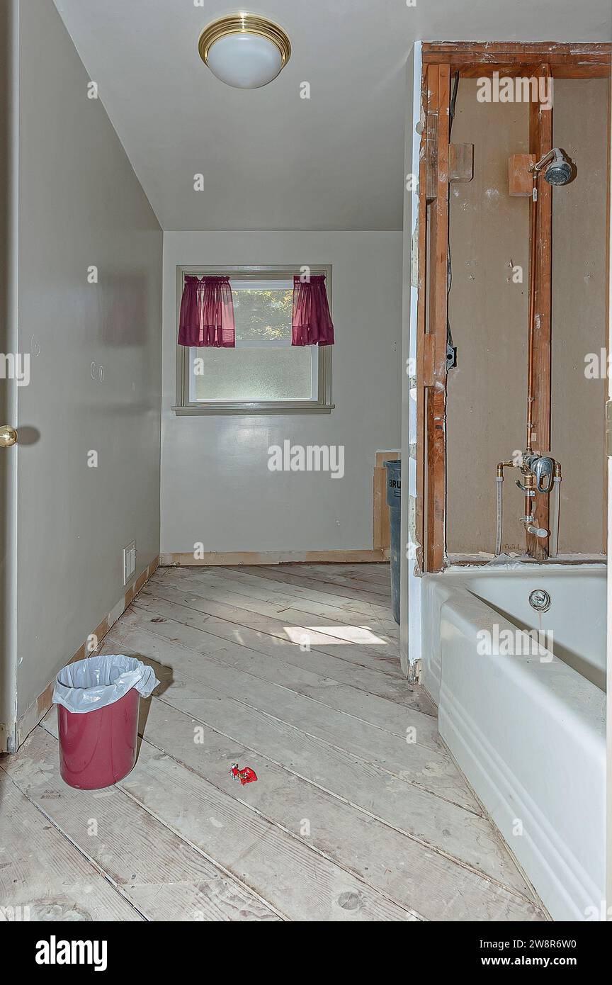 In-progress images of a bathroom remodel Stock Photo - Alamy