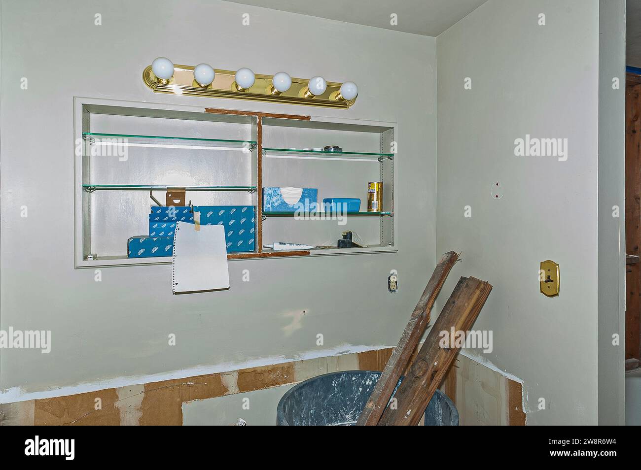 In-progress images of a bathroom remodel Stock Photo - Alamy
