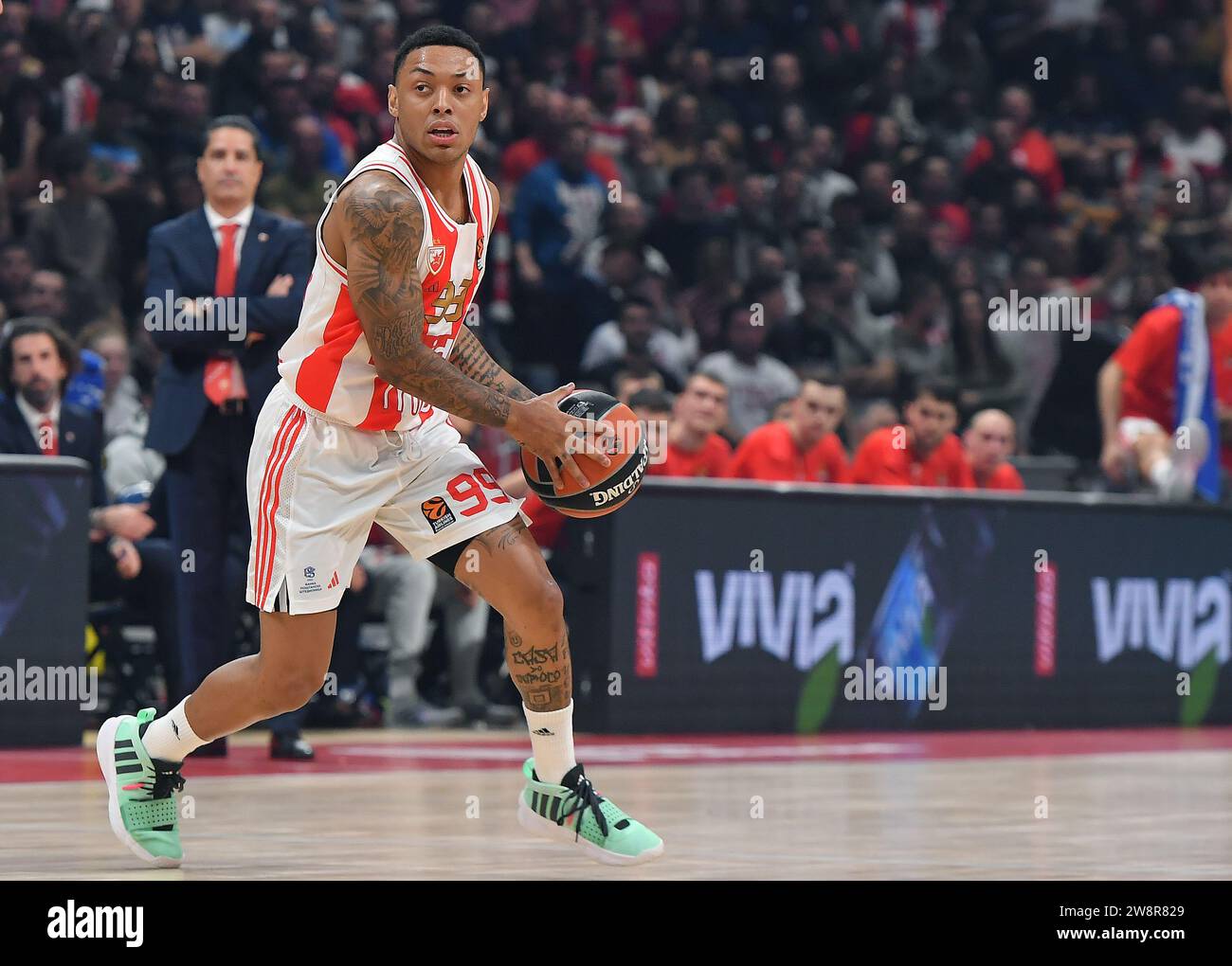 Belgrade, Serbia, 19 December, 2023. Yago Dos Santos of Crvena Zvezda ...