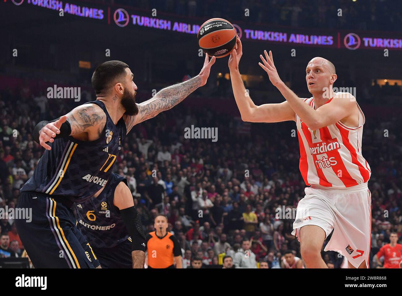 Belgrade, Serbia, 19 December, 2023. Dejan Davidovac of Craven Zvezda ...