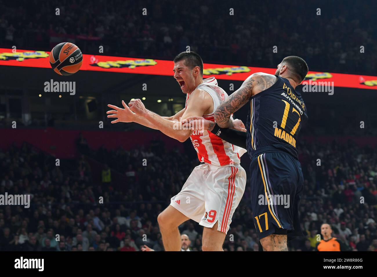Belgrade, Serbia, 19 December, 2023. Luka Mitrovic of Crvena Zvezda ...
