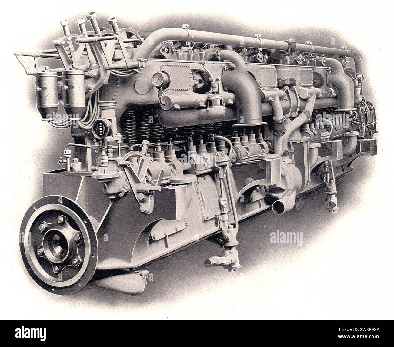 Wolseley 12 cylinder 360hp petrol or oil marine engine (Rankin Kennedy ...