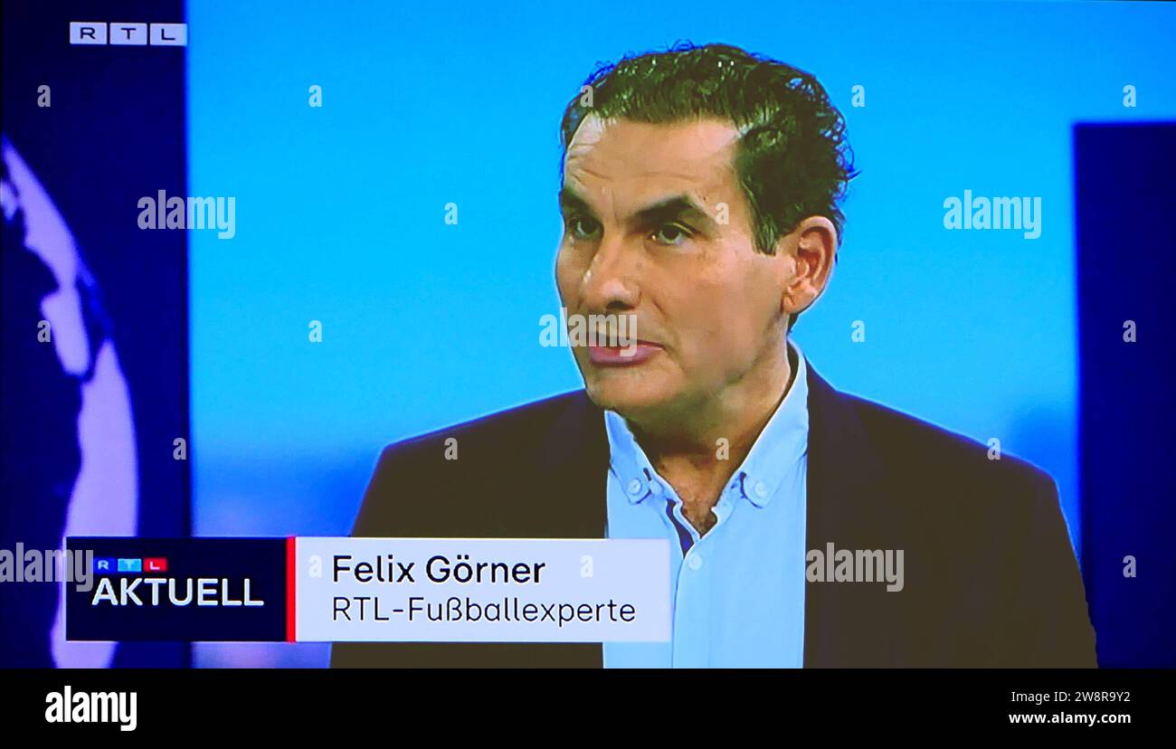 Felix Görner RTL Fußballexperte am 21.12.2023 in RTL Aktuell *** Felix ...