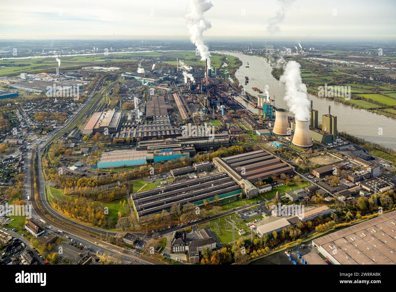 Cooling towers aerial view industrial hi-res stock photography and ...