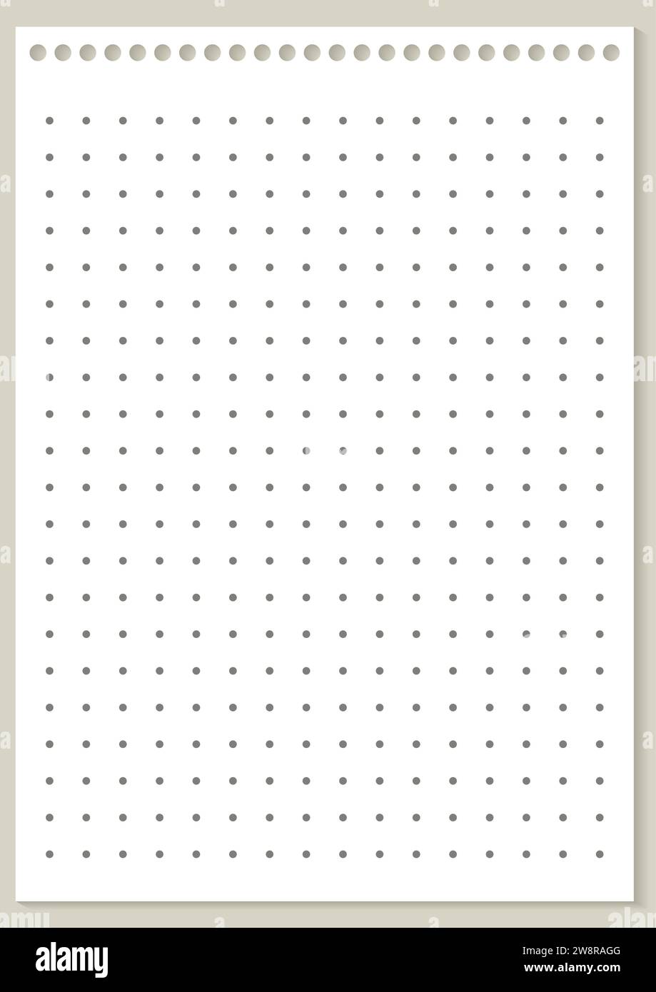 Graph paper. Printable dotted grid paper on white background. Geometric abstract dotted ...