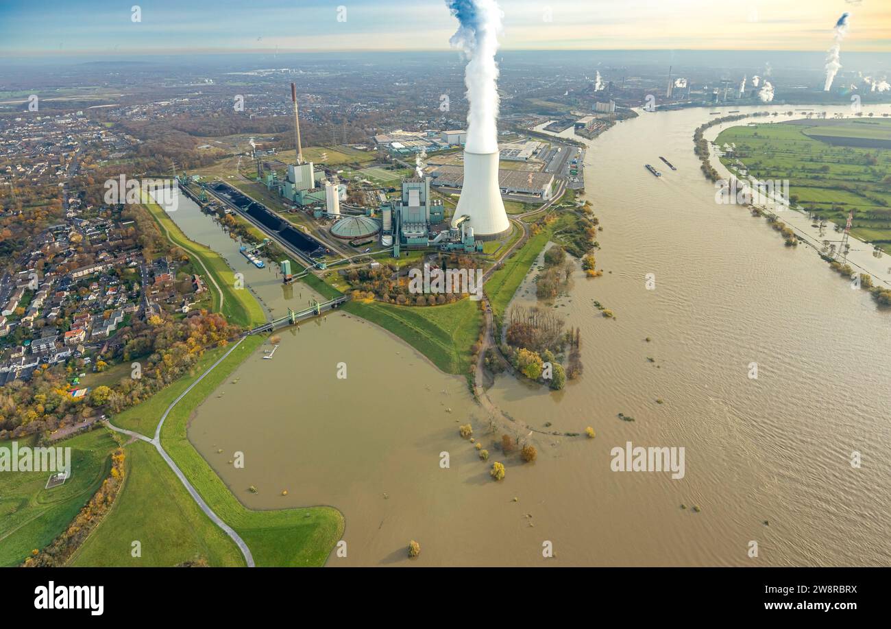 Aerial view, logport VI (Six) industrial area logistics services, STEAG ...