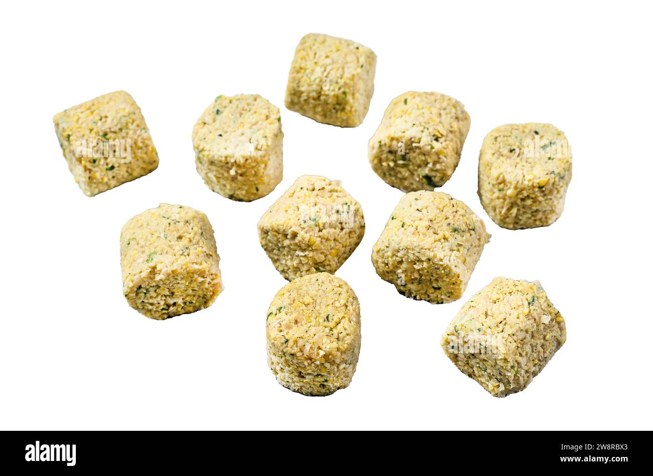 Raw falafel balls Isolated on white background, top view Stock Photo ...