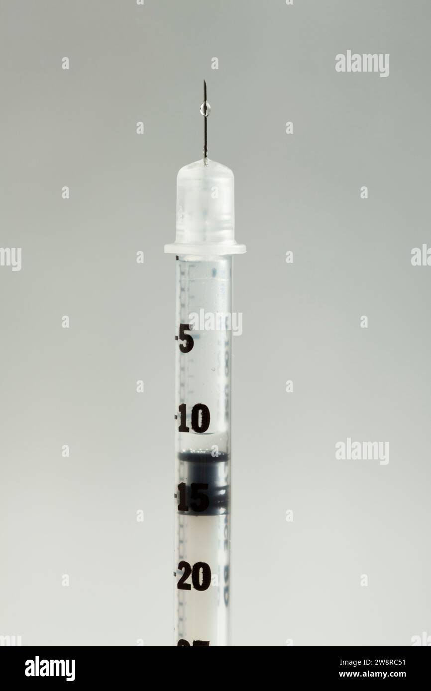 Botox syringe on light gray background Stock Photo - Alamy