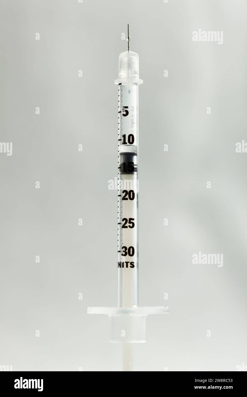 Botox syringe on light gray background Stock Photo - Alamy