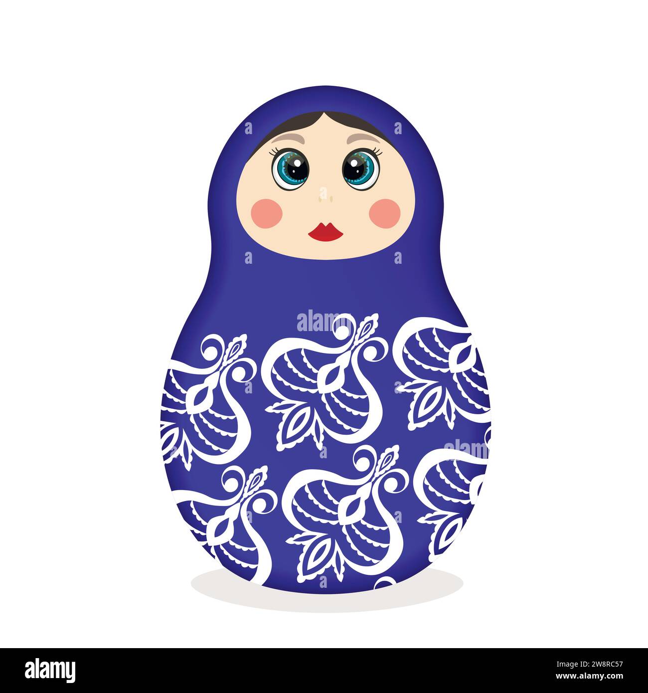 Russian Matryoshka. Traditional Russian folklore dolls with big eyes ...