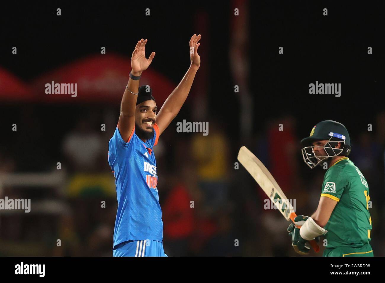 PAARL, SOUTH AFRICA - DECEMBER 21: Ashdeep Singh of India celebrates ...