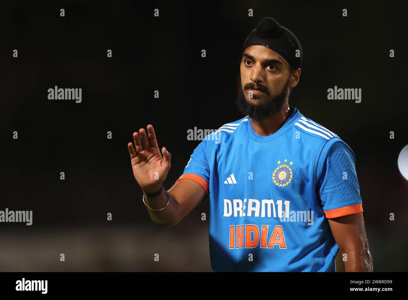 PAARL, SOUTH AFRICA - DECEMBER 21: Ashdeep Singh of India waves to the ...